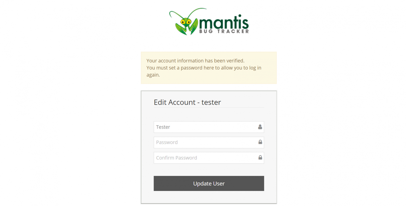 Create New Account in Mantis Bug Tracker - TestingDocs