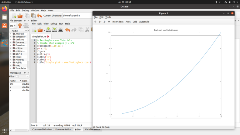 Octave Simple Plot Example [ 2024 ] - TestingDocs.com