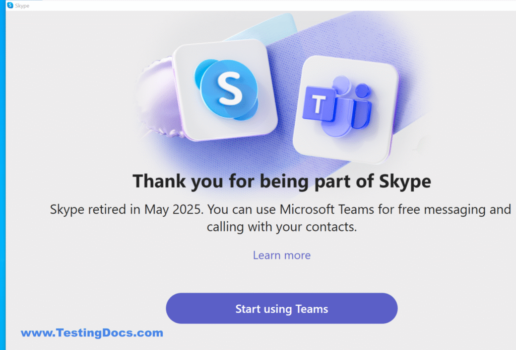 Skype Shuts Down [ May 2025] | TestingDocs