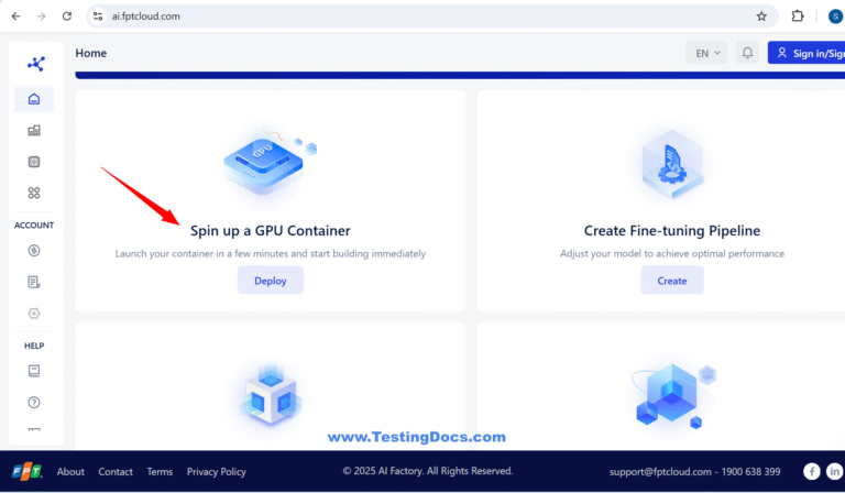 Spin Up a GPU Container - TestingDocs.com