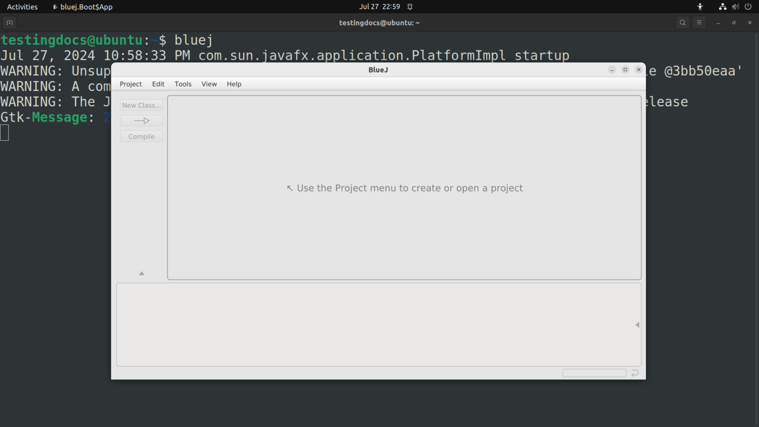 BlueJ IDE Install on Ubuntu Linux - TestingDocs