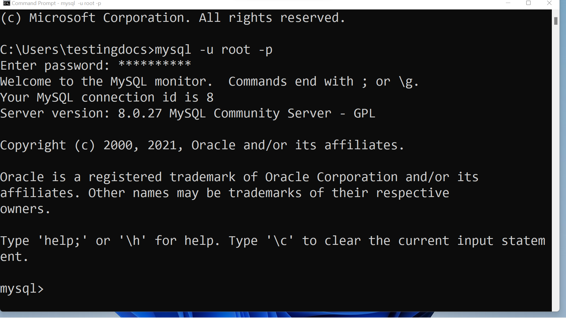 Start MySQL Client On Windows 11 TestingDocs