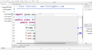 Create a Swing Frame window - TestingDocs