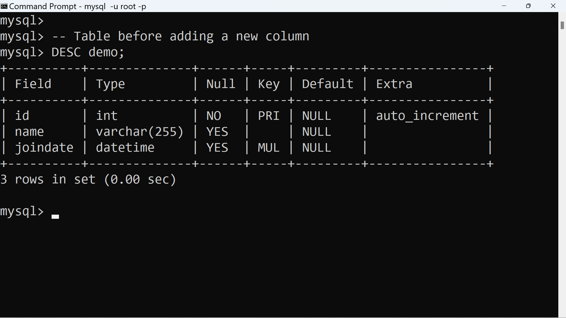 MySQL Add New Column To A Table TestingDocs