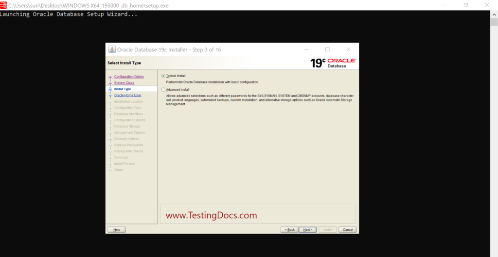 Install Oracle 19c Database On Windows - TestingDocs