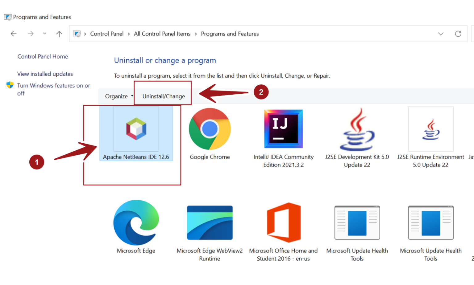 Uninstall Apache NetBeans IDE on Windows - TestingDocs