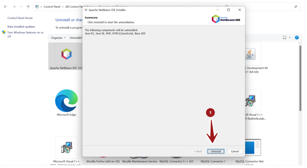Uninstall Apache NetBeans IDE on Windows - TestingDocs