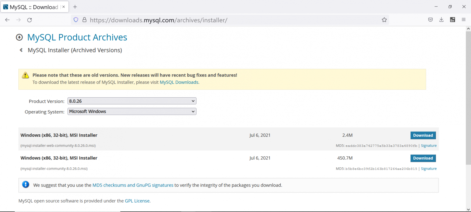Upgrade MySQL Server on Windows - TestingDocs
