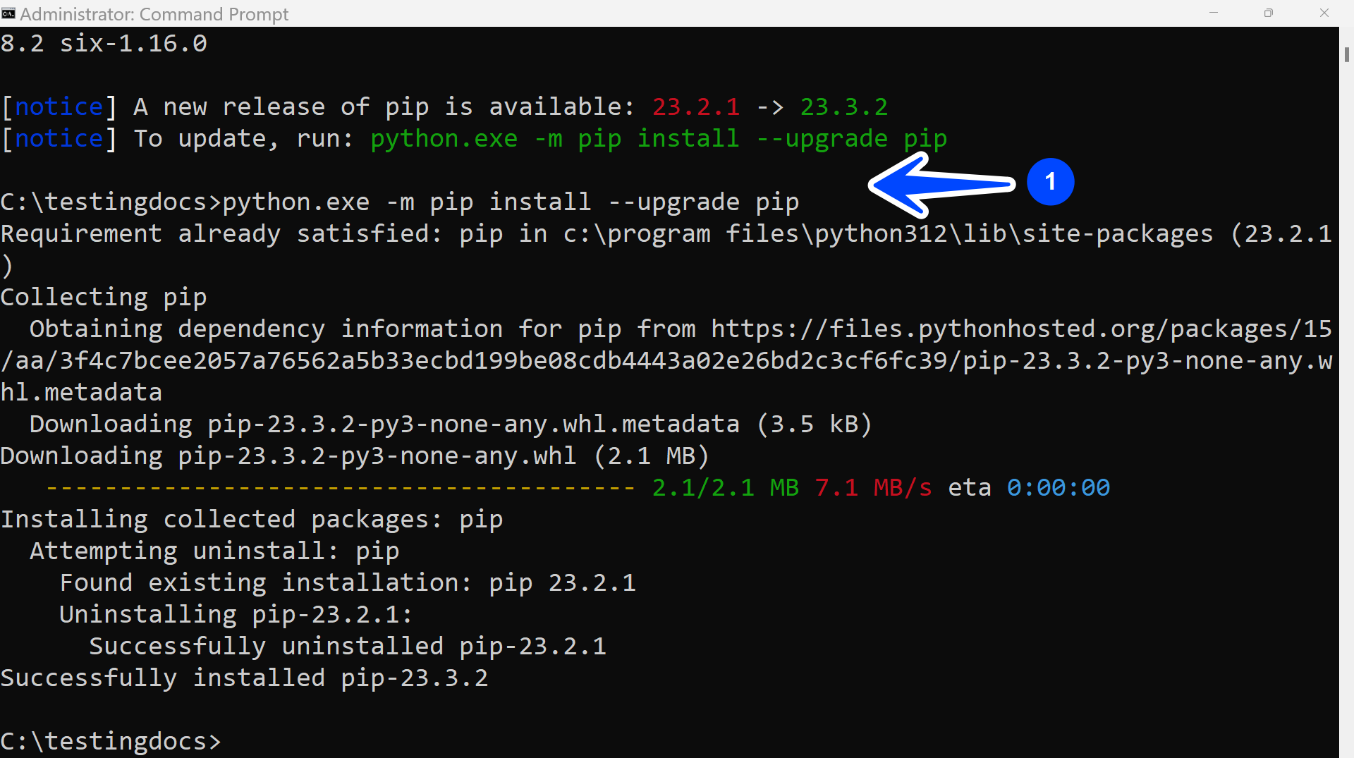 Python PIP TestingDocs
