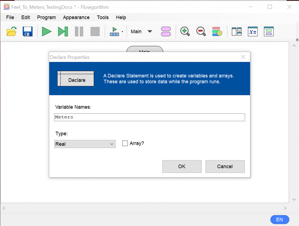 Flowchart to Convert Feet to Meters - TestingDocs