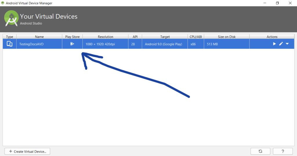 Create Android Virtual Device | TestingDocs