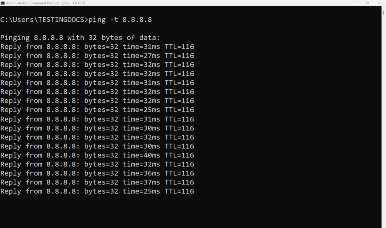 Windows ping Command - TestingDocs