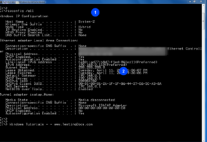 Windows ipconfig command - TestingDocs