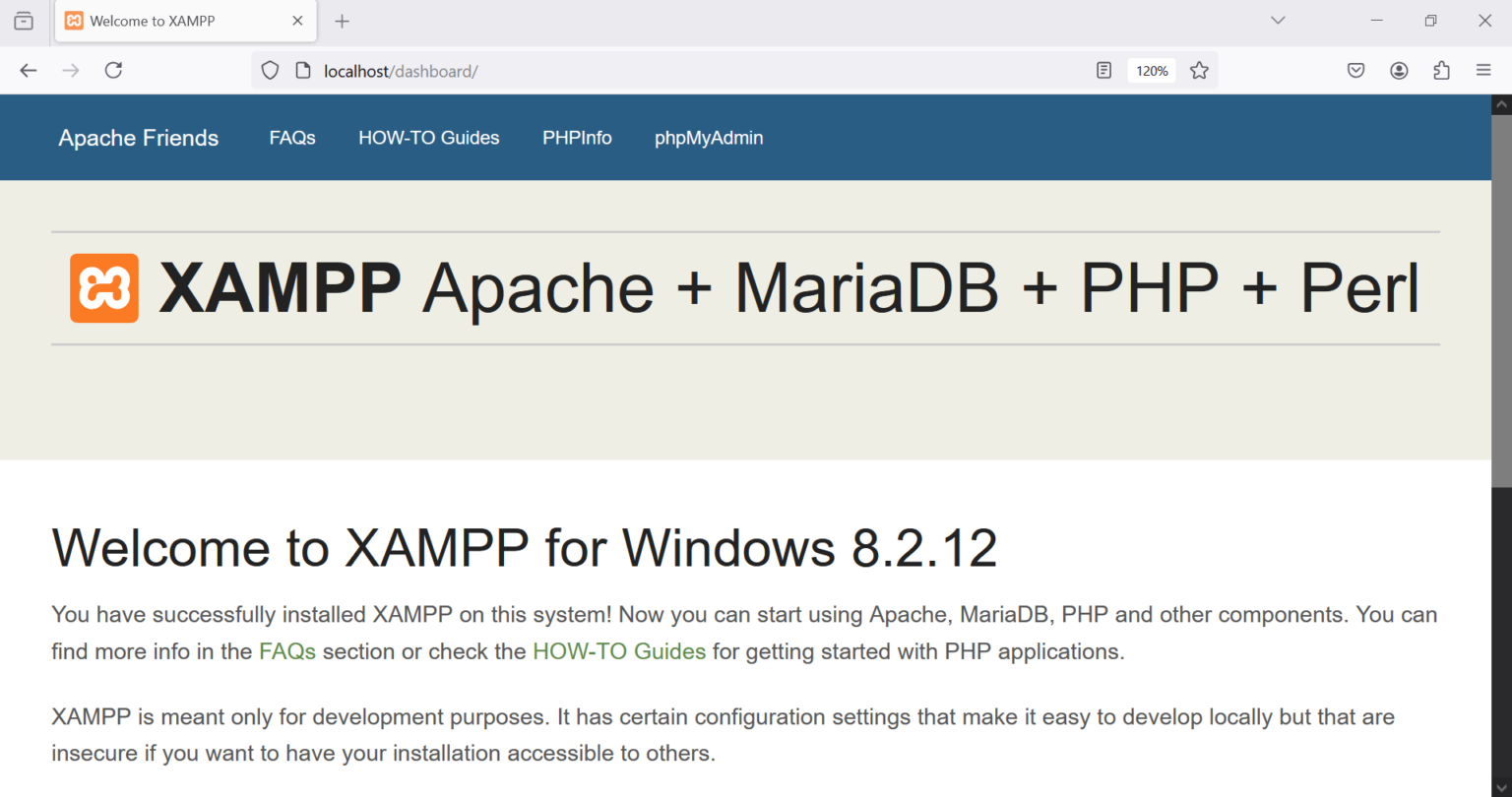 Start Apache Server Using Xampp