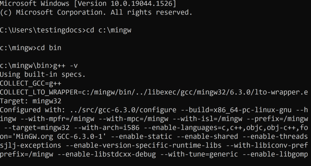 Install GNU C/C++ Compiler on Windows - TestingDocs