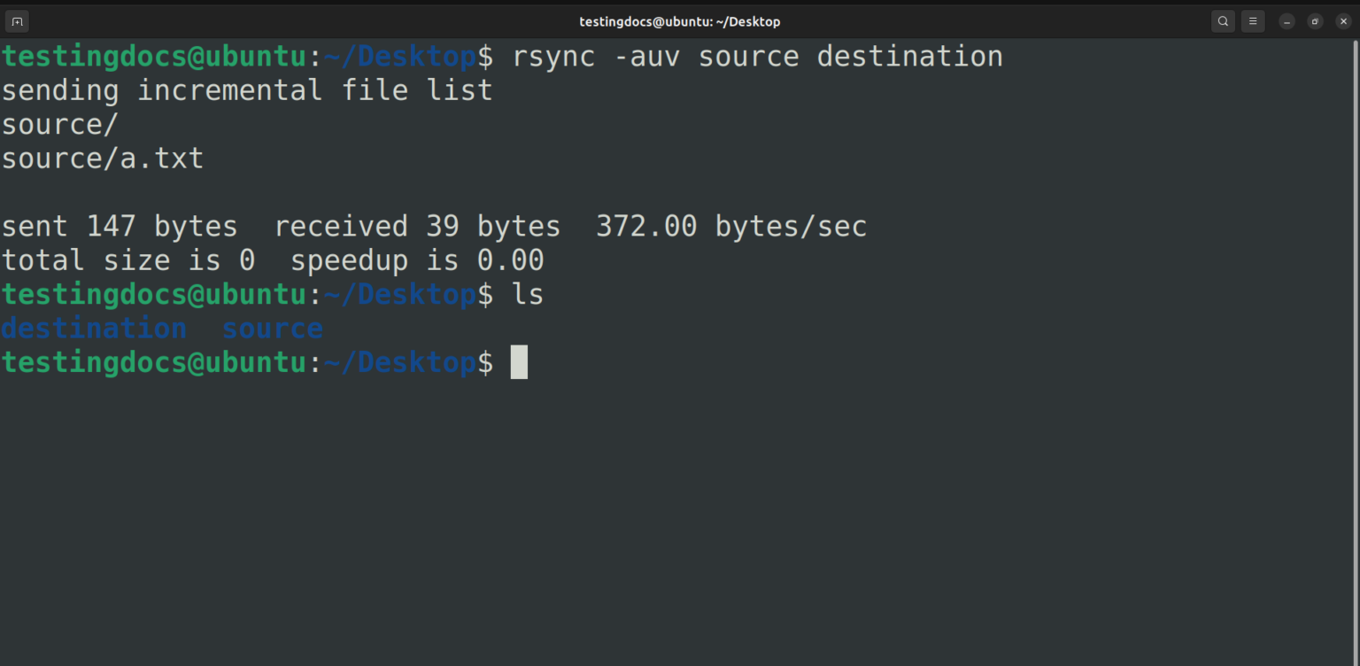Linux rsync command - TestingDocs
