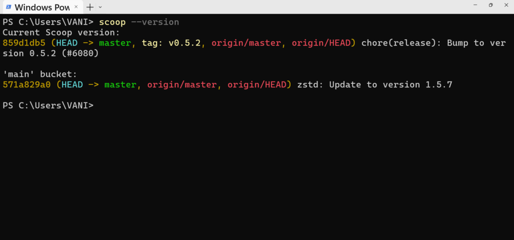 Scoop Installer for Windows - TestingDocs