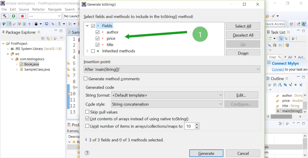 Code Generation And Formatting With Eclipse Ide Testingdocs