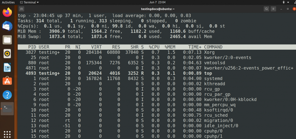 Linux Commands to Monitor System - TestingDocs