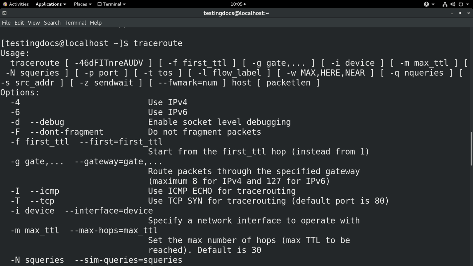 Linux Traceroute Command