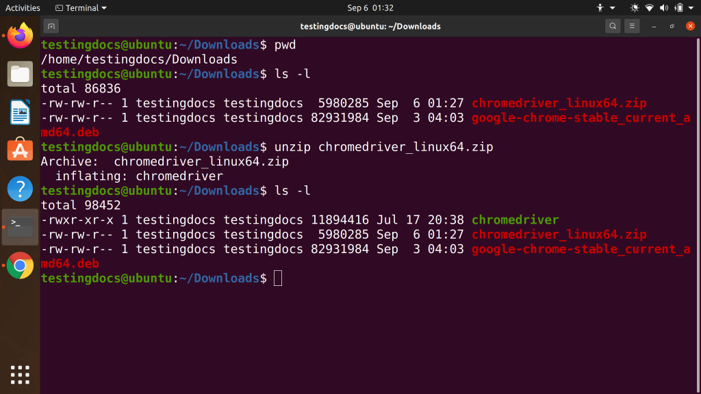 Download Google ChromeDriver on Ubuntu - TestingDocs